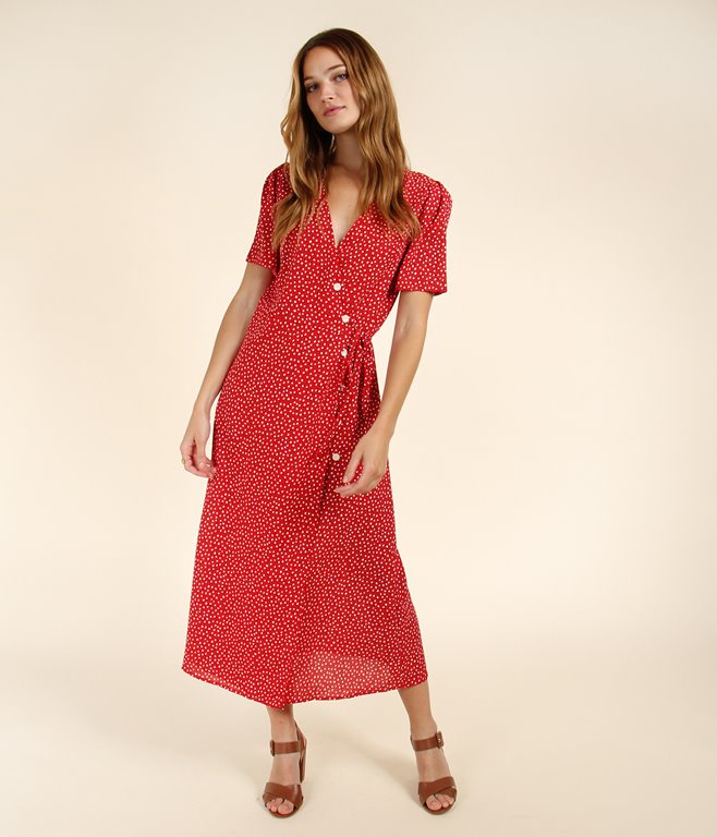 Robe Margot - 59,90€ - ROUGE - EDJI