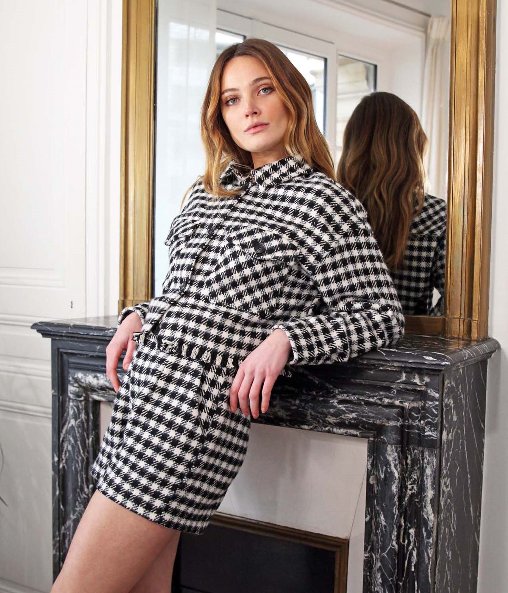 Short à carreaux Kate - 15,00€ - NOIR/BLANC FANTAISIE - EDJI