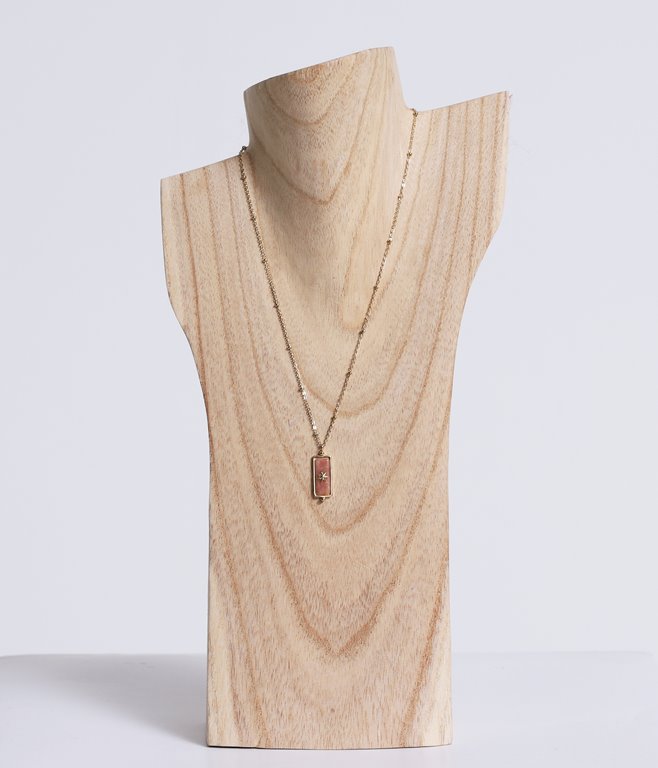 Collier sun - acier inoxydable - 9,00€ - ROSE - EDJI