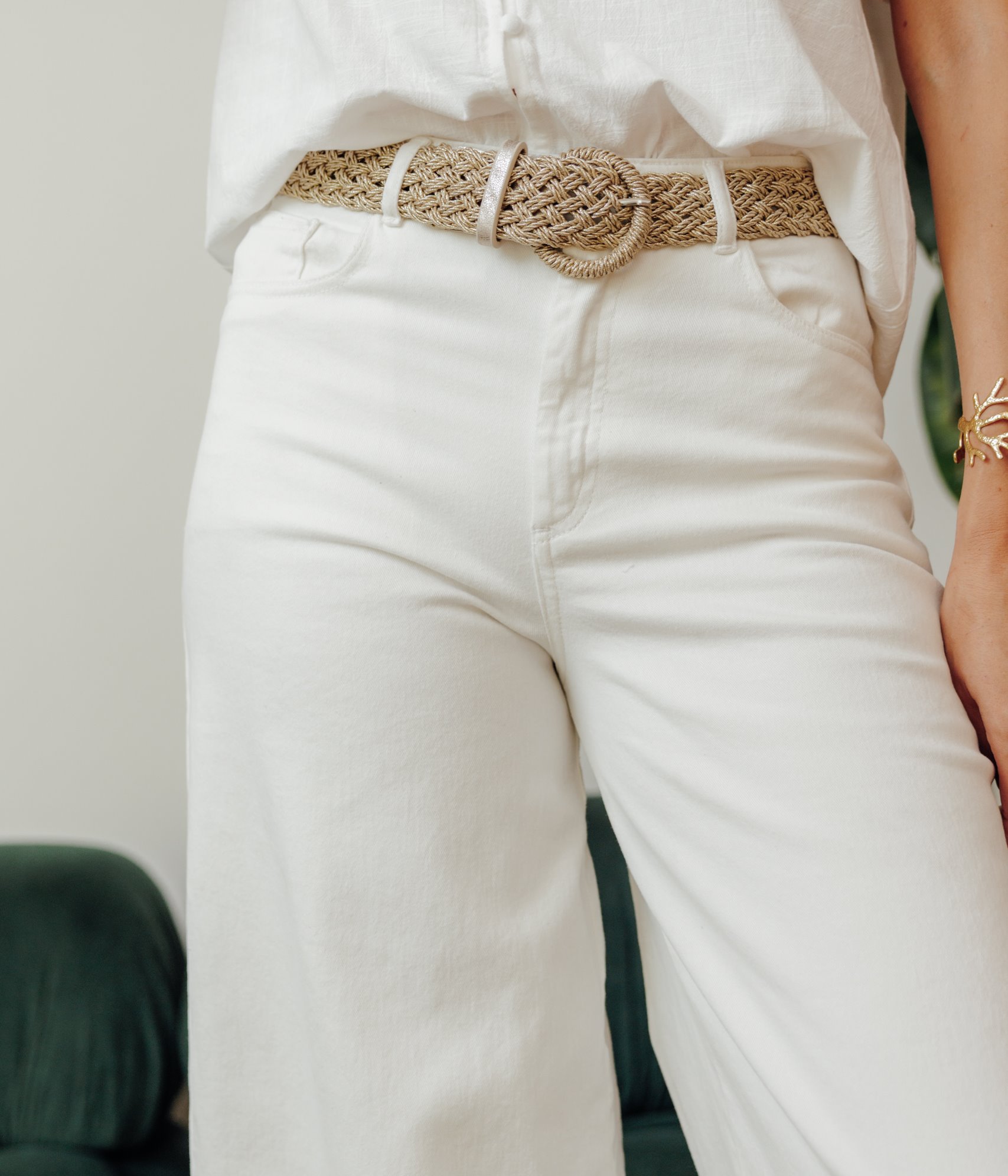Ceinture Golda tressée - 19,90€ - DORÉ - EDJI